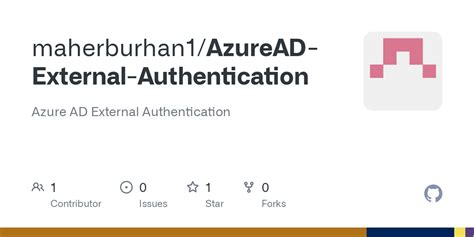 GitHub Maherburhan AzureAD External Authentication Azure AD External Authentication