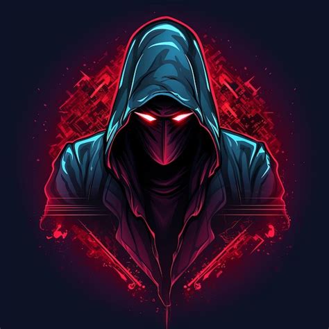 Premium Photo Logo With A Hooded Hacker