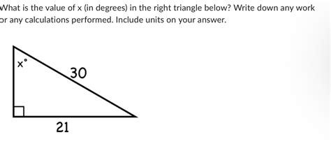 solved what is the value of x in degrees in the right