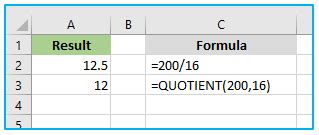 How To Use Division In Excel Formula