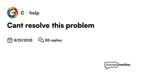 Cant Resolve This Problem C