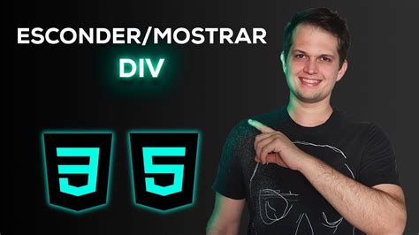 esconder e mostrar div com html css e javascript youtube