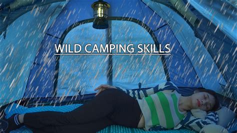 Solo Overnight Camping Wild Camping Skills Asmr Youtube