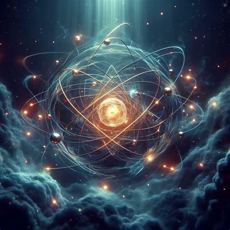 Artistic Illustration Showing The Atom Stock Illustration