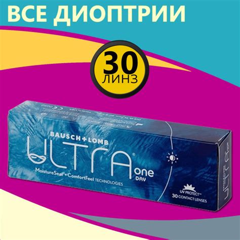 Контактные линзы для глаз однодневные Ultra ONE Day / Ультра 1 день ...