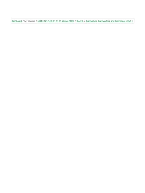 Eigenvalues Eigenvectors And Eigenspaces Part 1 Pdf Eigenvalues