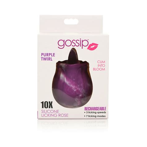 Gossip Tongue Tickler 10 Function Rechargeable Silicone Licking Rose P