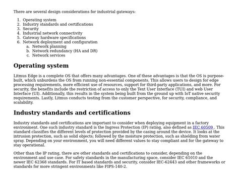 Gateway Considerations Dell Technologies Validated Design For