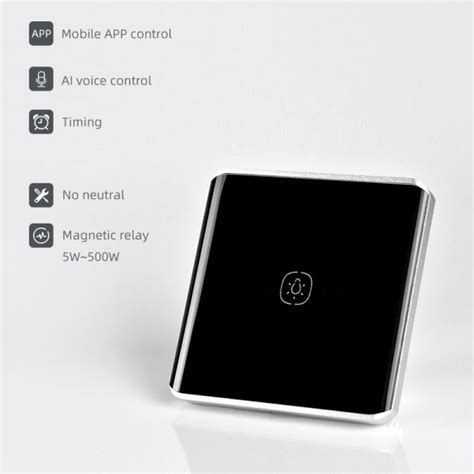 Zigbee Light Switch Uk No NeutralSmart Light Switch Gang No Neutral ZigBee Single L Line EU UK