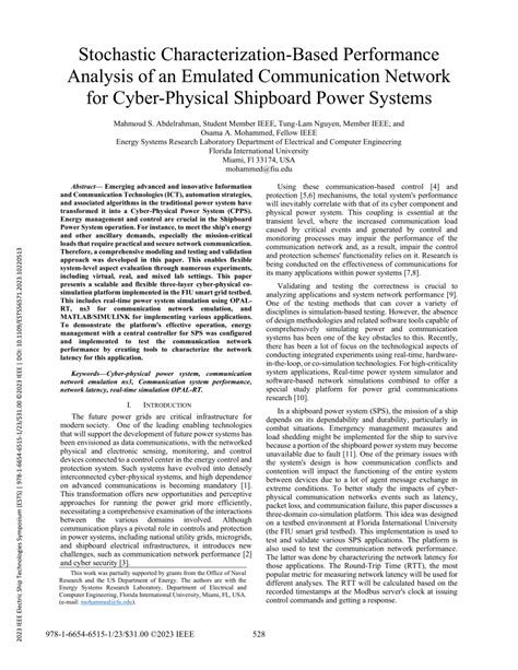 pdf stochastic characterization based performance analysis of an