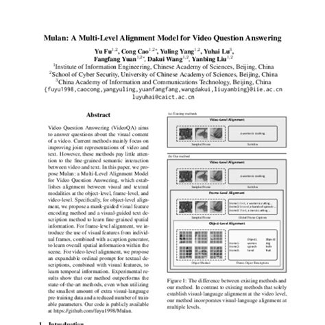 Mulan A Multi Level Alignment Model For Video Question Answering Acl Anthology