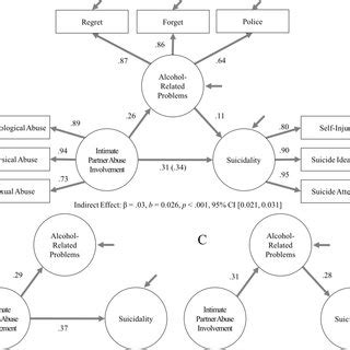 Multi Group SEM Models Testing Gender As A Moderator Panel A Shows Download Scientific Diagram