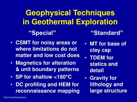 Ppt Geophysical Exploration For Geothermal Resources Powerpoint