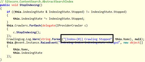 Logging What Does The Warn Crawling Stopped Warning Mean