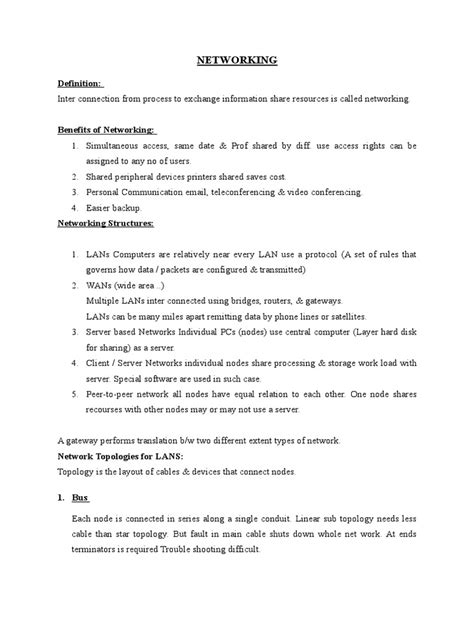 Networking Pdf Node Networking Network Topology