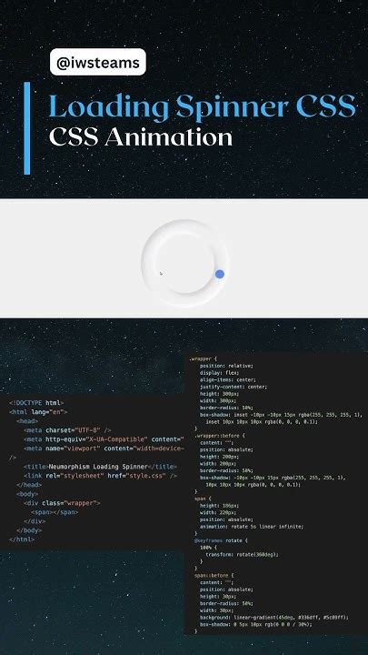 Animation For Your Loader Spinner With Css🚀 Animationvideo Cssanimation Css Youtube