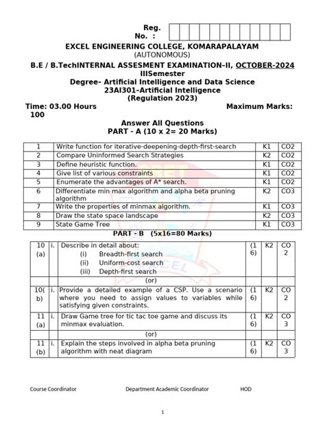 ai iae 2 question pdf artificial intelligence intelligence ai