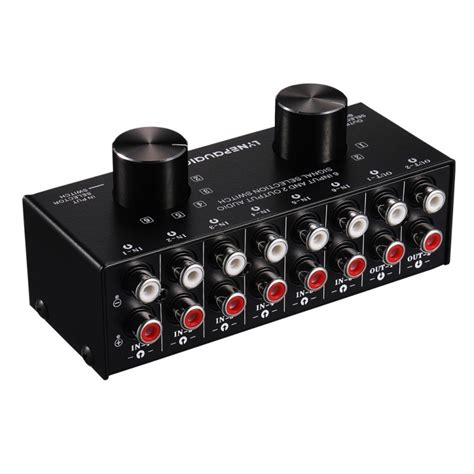 RCA Audio Selector Audio Input Signal Selector Switch Support 6 IN 2 OUT 2 IN 6 OUT RCA Ports