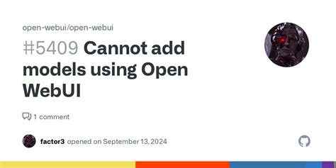 Cannot Add Models Using Open Webui · Issue 5409 · Open Webuiopen