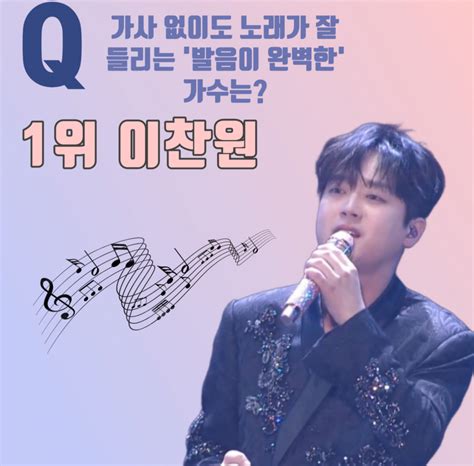 캐스또 이찬원 발음이 완벽한 가수 1위 스타뉴스