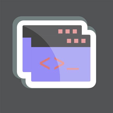 Sticker Custom Coding Suitable For Programming Symbol Simple Design