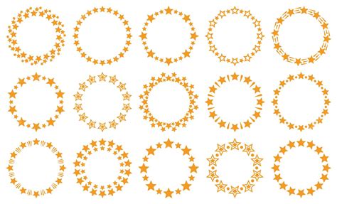 Premium Vector Set Of Vector Round Border Frames With Stars