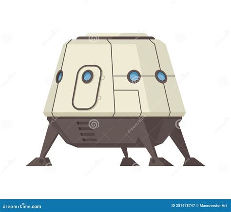 Space Landing Module Composition Stock Vector Illustration Of Project Exploration 251478747