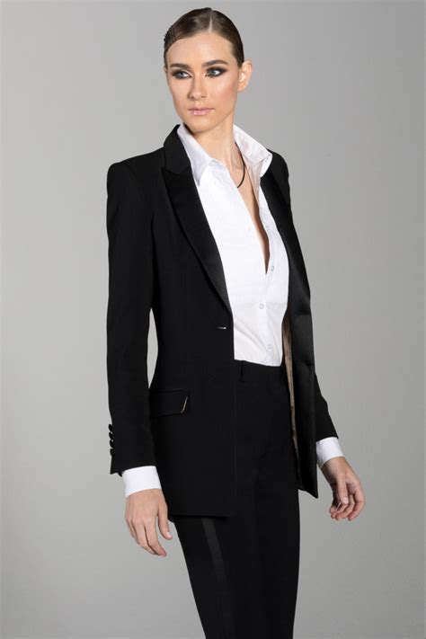 Womens Black Tuxedo Suits And Accessories Collection
