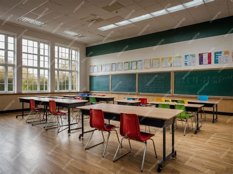 Mathematics Classroom Empty Interior School Class Premium Ai Mathematics Classroom Empty Interior School Class Premium Ai