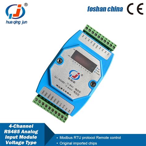 Huaqingjun Channel RS Analog Input Module Current Or Voltage Type Modbus Rtu MA