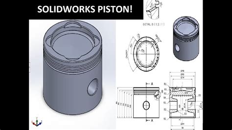 SOLIDWORKS PISTON TUTORIAL! - YouTube