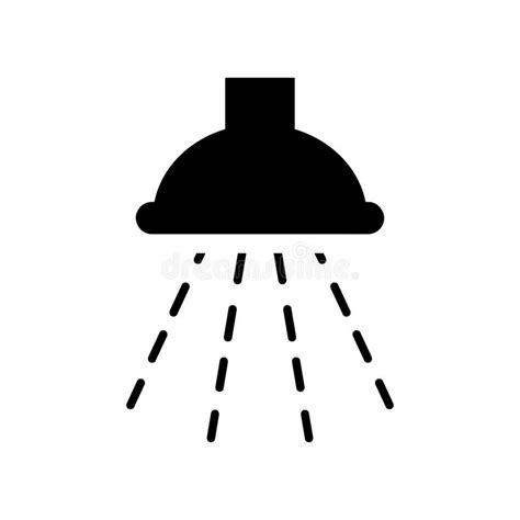 Shower Sign Douche With Water Drops Symbol Bathroom Sticker Stock