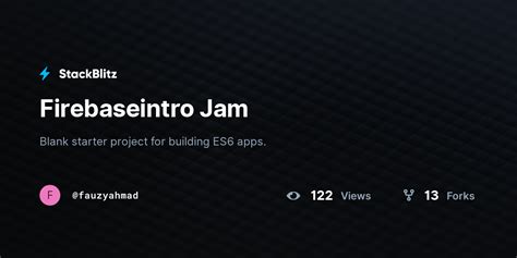 firebaseintro jam stackblitz
