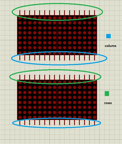 How To Implement X LED DOT Matrix In Proteus Electrical Engineering Stack Exchange