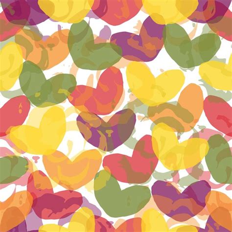Premium Vector Seamless Pattern Multicolored Hearts