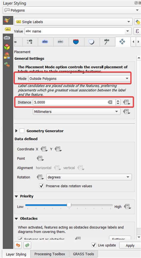 Qgis Label Callouts Anchor From The Edge Of The Symbol Geographic