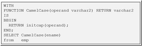 Oracle Database C In Line PL SQL Functions In SQL Queries
