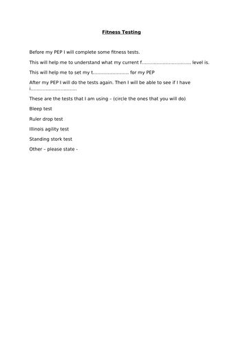 Gcse Pe Pep Help Teaching Resources