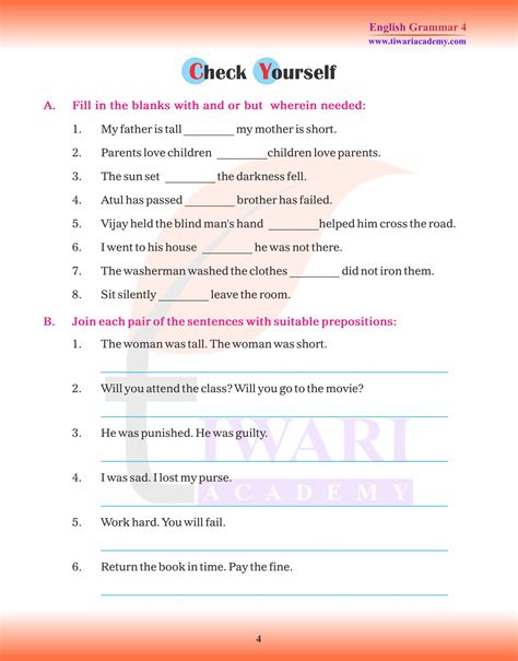 Page 8 Conjunctions Worksheet Conjunctions Worksheet English Grammar