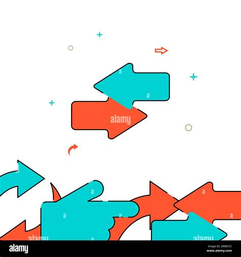 Two Side Opposite Transfer Arrows Filled Line Vector Icon Simple