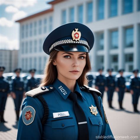 Russian Female Police Officer Stable Diffusion Online