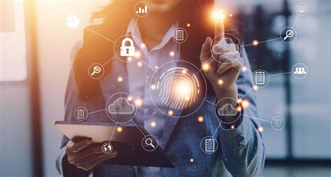 Businessmen Fingerprint Scanning And Biometric Authentication Processing Of Biometric For