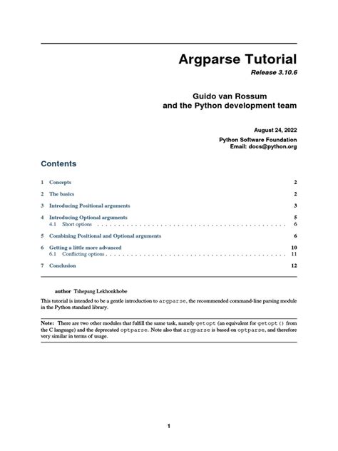 Howto Argparse Pdf Parameter Computer Programming Computer Science