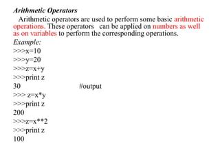 Operators In Python PPTX
