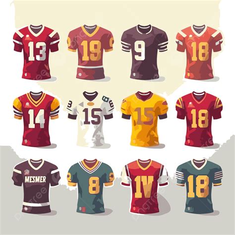 American Football Jersey Clip Art 13800 Football Jersey Stock