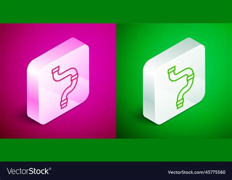 Isometric Line Industry Metallic Pipe Icon Vector Image