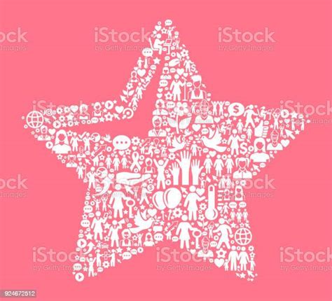 스타 여성의 권리 및 여자 전원 아이콘 패턴 1위에 대한 스톡 벡터 아트 및 기타 이미지 1위 가족 걷기 Istock