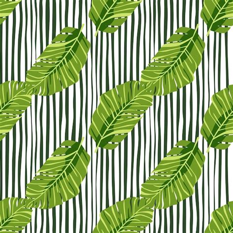 Premium Vector Abstract Exotic Plant Seamless Pattern Botanical