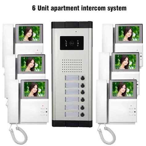Units Apartment Video Door Phone Intercom System Camera Monitor Video Doorbell For