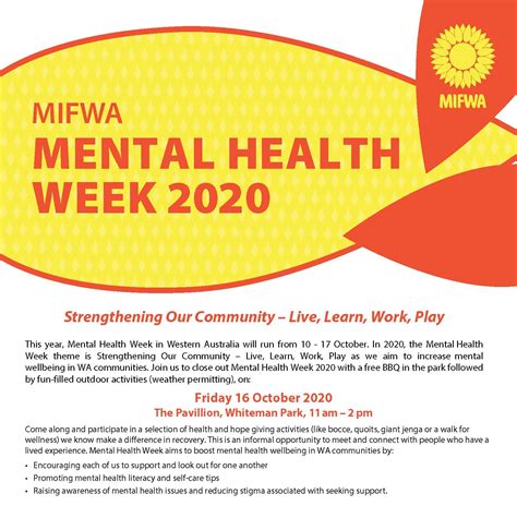 Mifwa Bbq In The Park For Mental Health Week 2020 • Mifwa